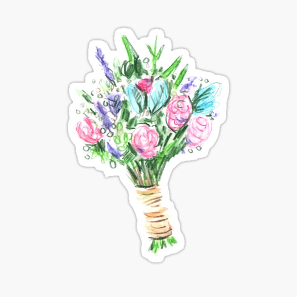 "A Bunch of Flowers For You: floral doodle design" Sticker for Sale by ...