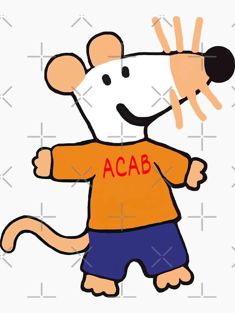 "Maisy Mouse ACAB " Sticker by KwuarmSmoke | Redbubble