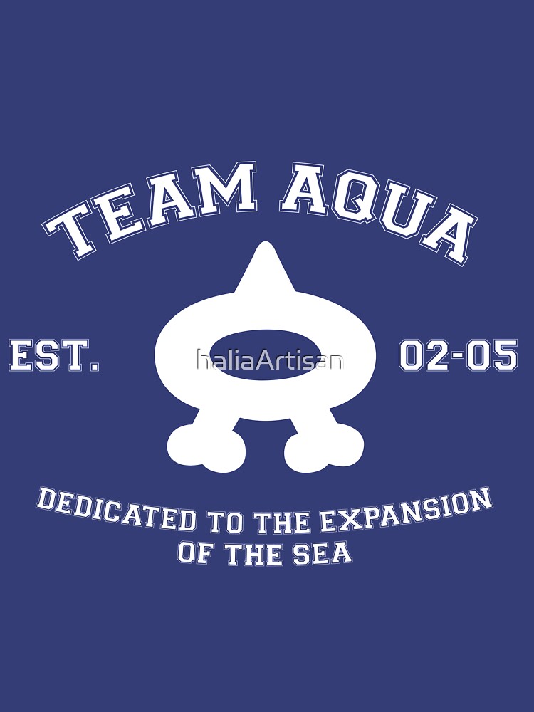 "Team Aqua Ver. 2" T-shirt for Sale by haliaArtisan | Redbubble ...