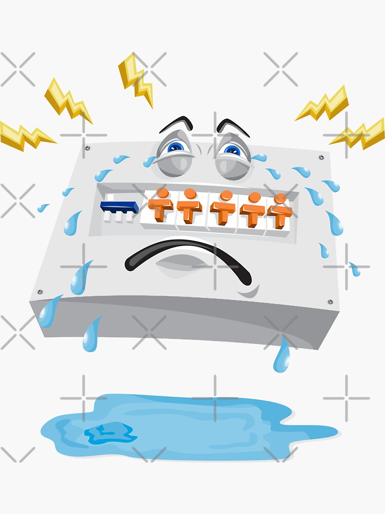 "Switchboard Crying Tears Cartoon" Sticker by patrimonio | Redbubble