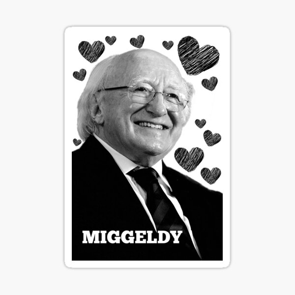 "MIGGELDY HIGGINS" Sticker for Sale by Howiye | Redbubble