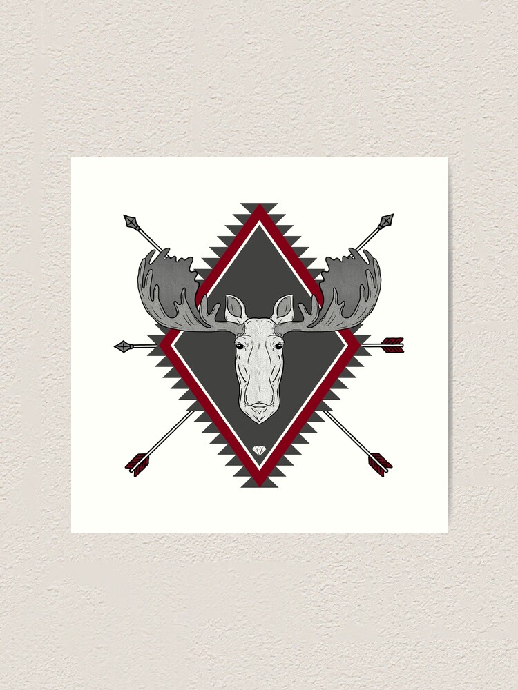 "Native American Moose" Art Print by OrNissimDesigns | Redbubble