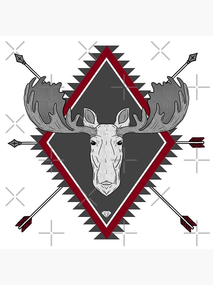 "Native American Moose" Art Print by OrNissimDesigns | Redbubble