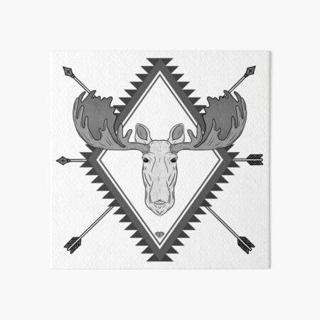 "Native American Moose" Art Board Print by OrNissimDesigns | Redbubble