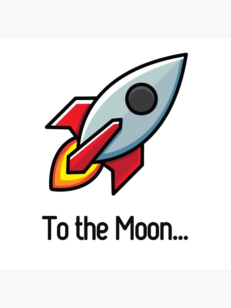 "To the Moon (Rocket Emoji)" Poster for Sale by ShopWithGram | Redbubble