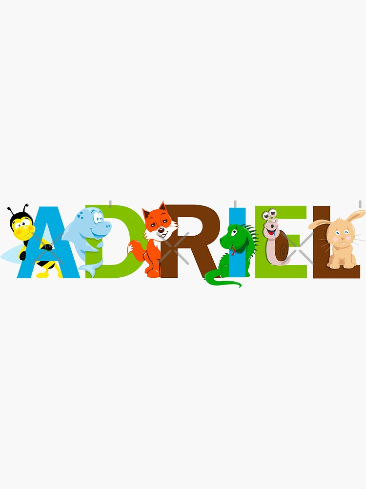 "Adriel, first name illustrated" Sticker for Sale by GraphiCK | Redbubble