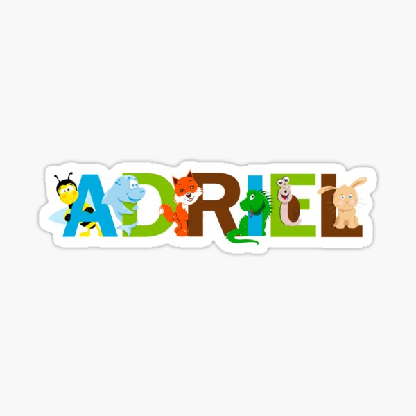 "Adriel, first name illustrated" Sticker for Sale by GraphiCK | Redbubble