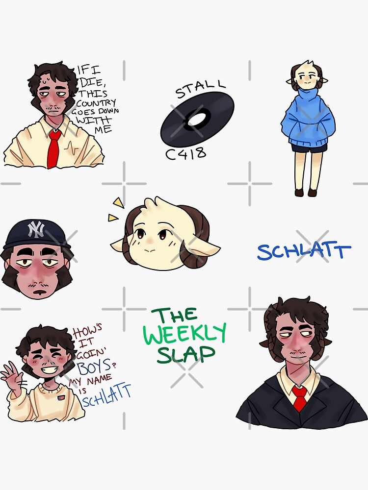 "Schlatt Sticker Pack" Sticker for Sale by mynameselaina | Redbubble