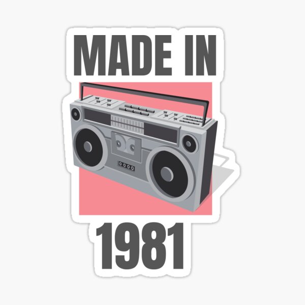 "MADE IN 1981" Sticker for Sale by 30-Merch | Redbubble