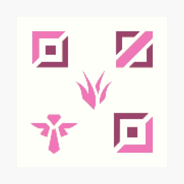 "Pink League Icons" Art Print by ureshitomato | Redbubble