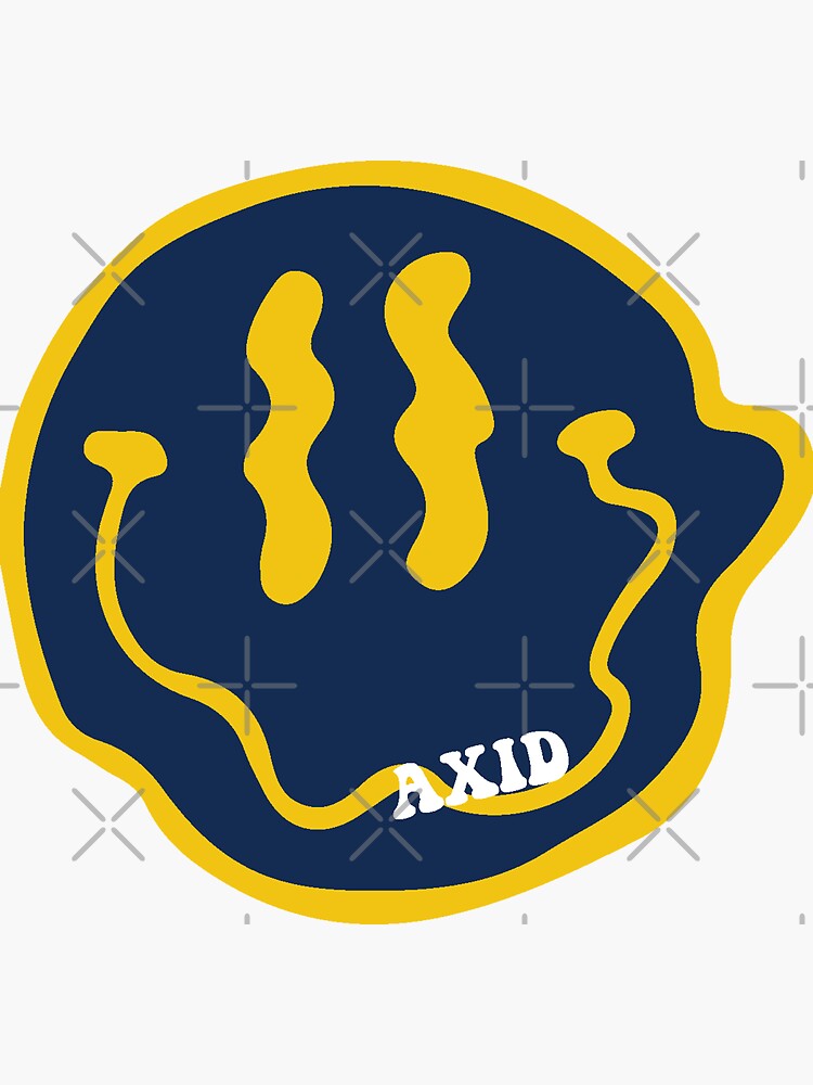 "AXID Smiley Face" Sticker for Sale by melinab1116 | Redbubble