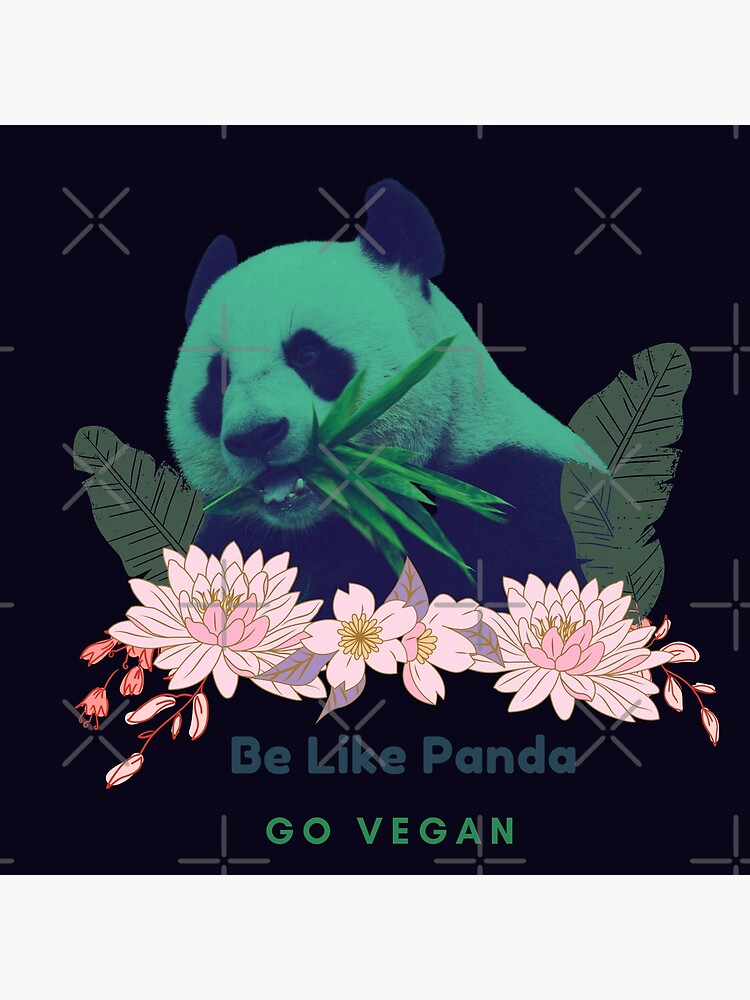 "Be Like Panda Go Vegan " Poster by ezele | Redbubble