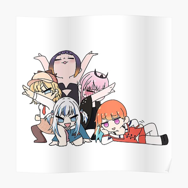 "Hololive EN gen. 1" Poster by RJtheFish | Redbubble