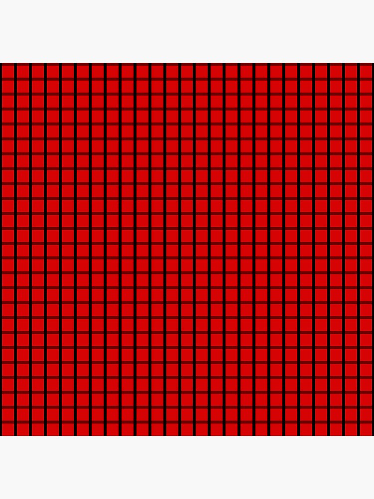 "Black on Red Graph Checks |" Sticker for Sale by SimplyStripes | Redbubble