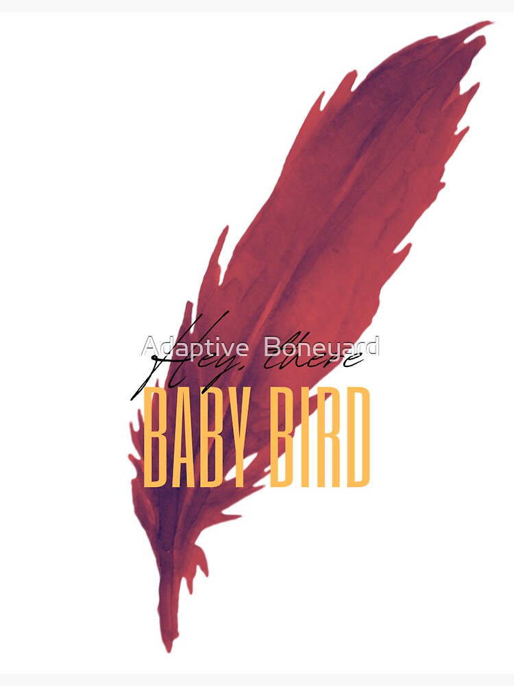 "Hey There Baby Bird" Sticker for Sale by houseofcurio | Redbubble