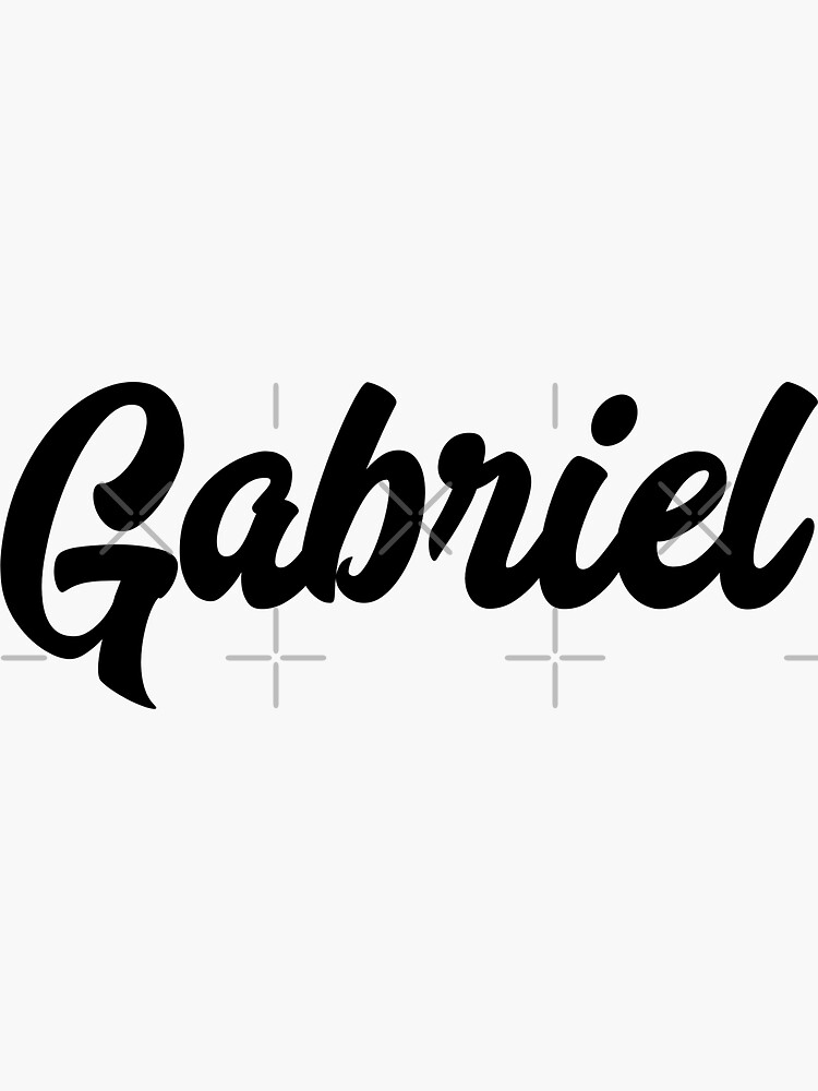 Pegatina «Nombre de cumpleaños de texto personalizado de Gabriel» de ...