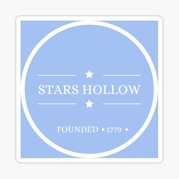 "Stars Hollow Sign" Sticker by StudioChey | Redbubble
