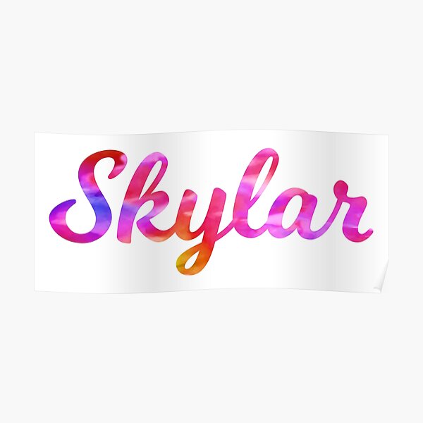 "Skylar girls name pretty multi-color design" Poster for Sale by ...