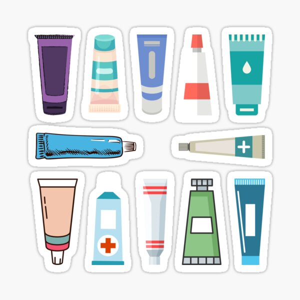 "Ointment tube sticker pack" Sticker for Sale by Caregiverology | Redbubble