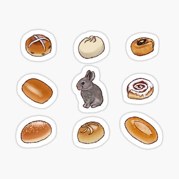 "Buns sticker pack!" Sticker for Sale by madstuart | Redbubble