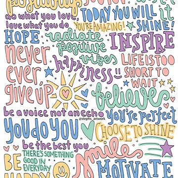 "Positive/Inspirational Quotes Collage" Journal for Sale by ...