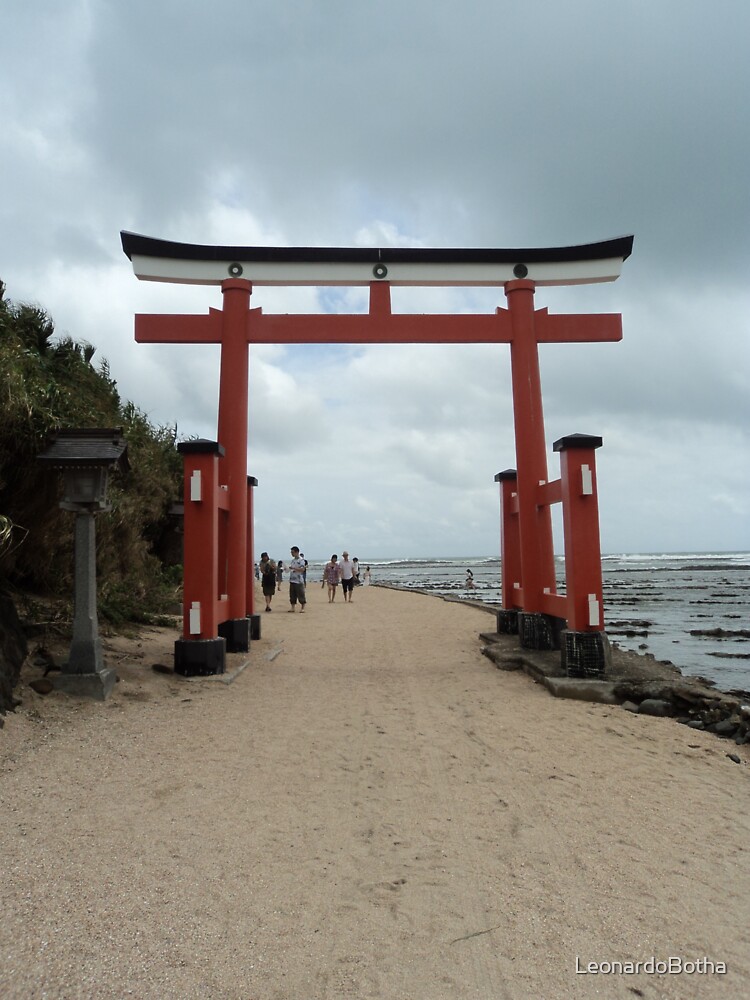 "Japan Gate Ocean Temple" Sticker by LeonardoBotha | Redbubble