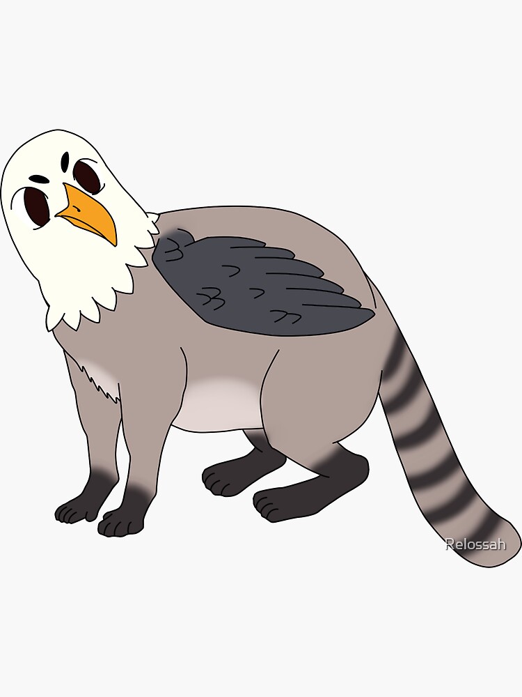"Raccoon-Seagull Griffin" Sticker by Relossah | Redbubble