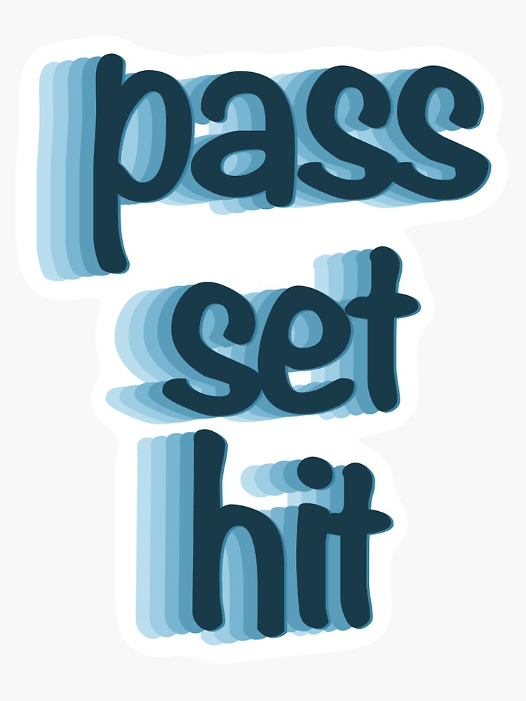 "Pass Set Hit Volleyball Sticker" Sticker for Sale by NEH9174B | Redbubble
