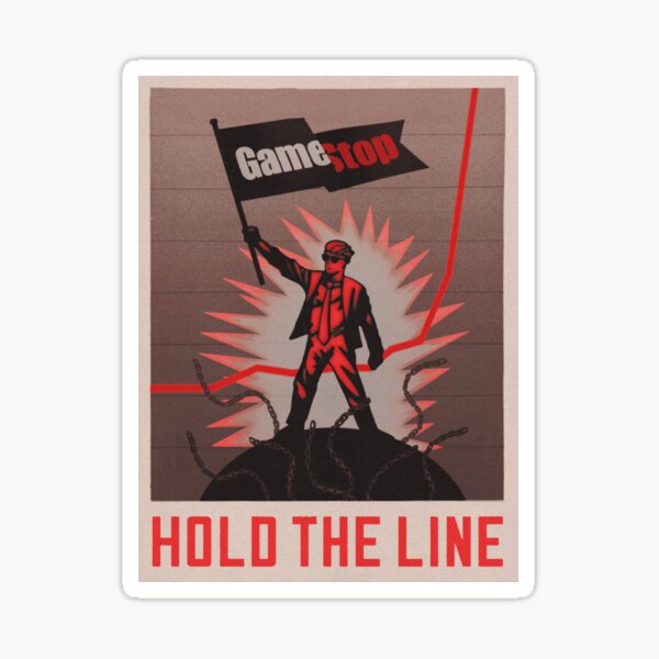 "Hold The Line" Sticker for Sale by klhrdesign | Redbubble