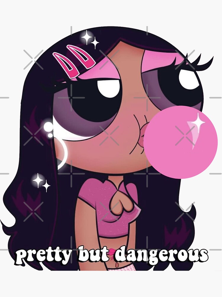"Pretty but Dangerous" Sticker for Sale by vibey-sky | Redbubble