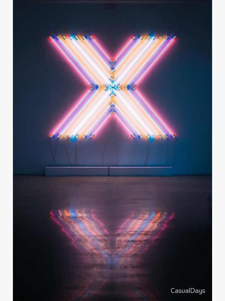 "Neon X Monogram" Poster by CasualDays | Redbubble