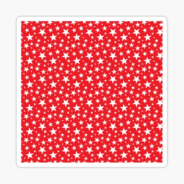"Red Background With Stars" Sticker by jaycartoonist | Redbubble