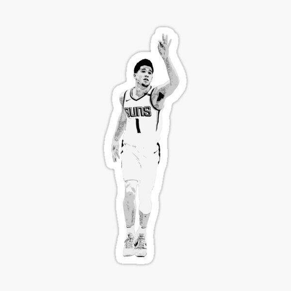 "Devin Booker Phoenix Suns NBA Basketball" Sticker by designsbyprice ...