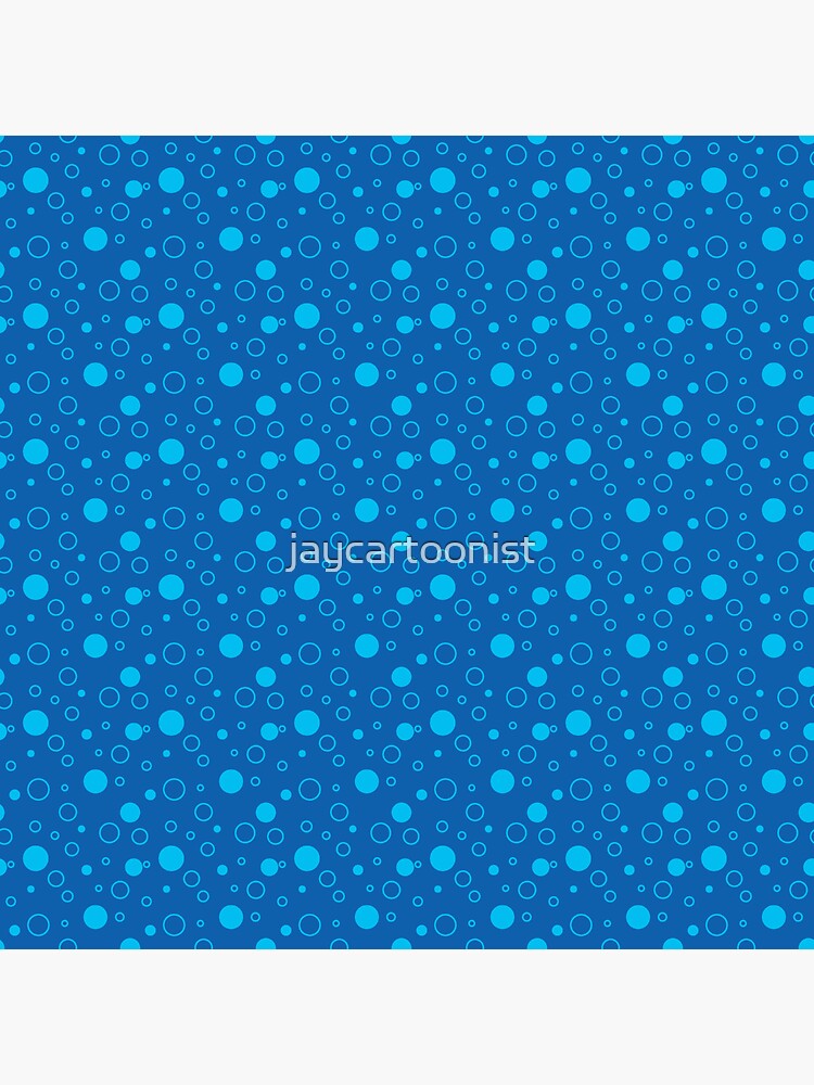 Pegatina «Fondo azul con círculos de burbujas» de jaycartoonist | Redbubble