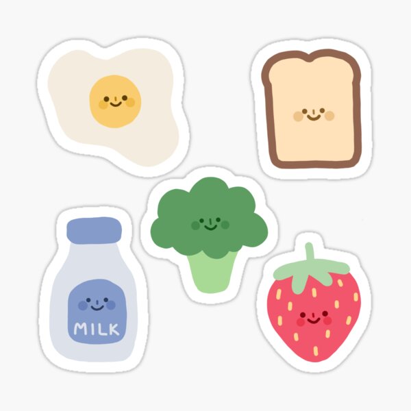"Mini Food -5Pack" Sticker for Sale by MonCheriShoppe | Redbubble
