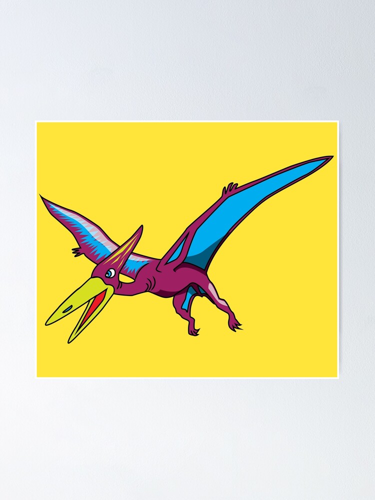 "Neon Pterodactyl" Poster by dodgemdesign | Redbubble