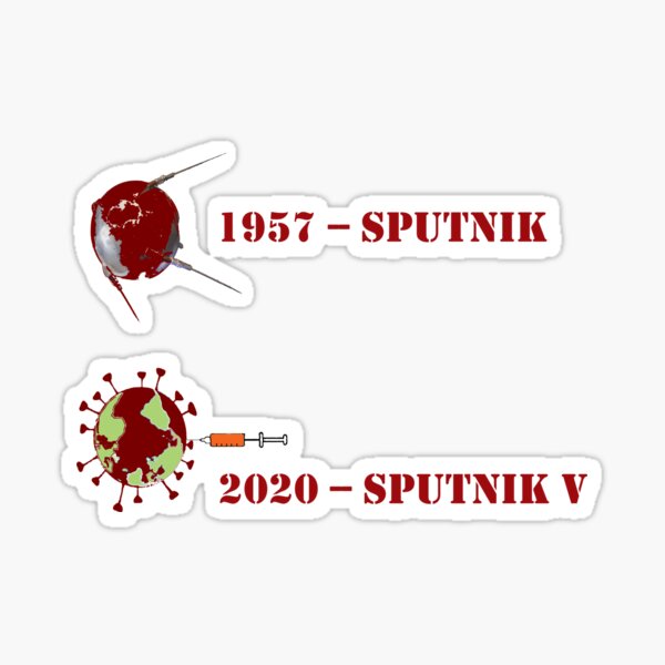 "Sputnik through time" Sticker for Sale by IVEKDESIGN | Redbubble