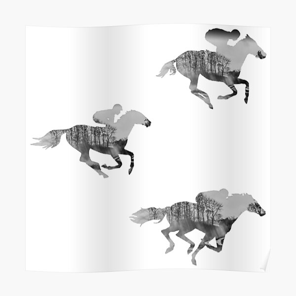 Póster «Carreras de caballos y silueta de árboles» de NallojrR99 ... Póster «Carreras de caballos y silueta de árboles» de NallojrR99 ...