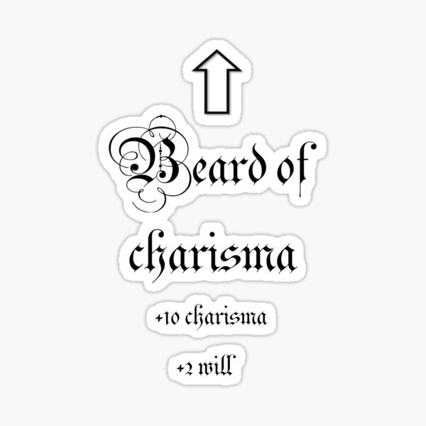 "Beard of Charisma" Sticker for Sale by ilcaliffo | Redbubble