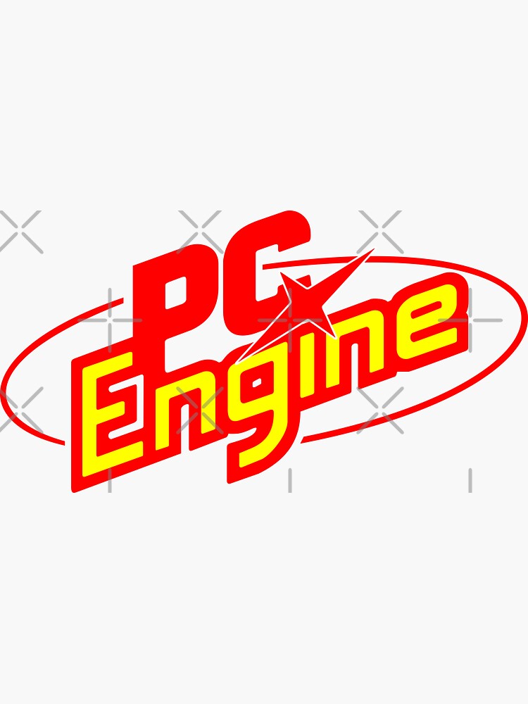"PC Engine Logo (Red)" Sticker for Sale by RubenCRM | Redbubble