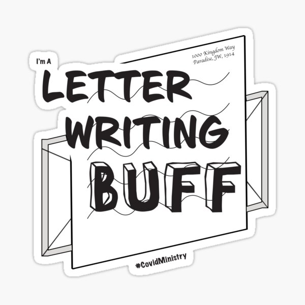 "Letter Writing Buff!" Sticker for Sale by OriginCaptures | Redbubble