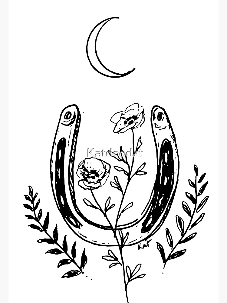 "Good Luck Moon" Sticker for Sale by Katdoodat | Redbubble