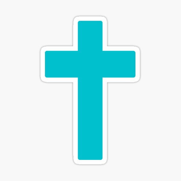 "Teal Cross" Sticker for Sale by consart | Redbubble