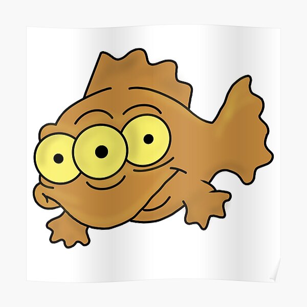 "Blinky Simpsons fish" Poster by wiccantoadstyle | Redbubble