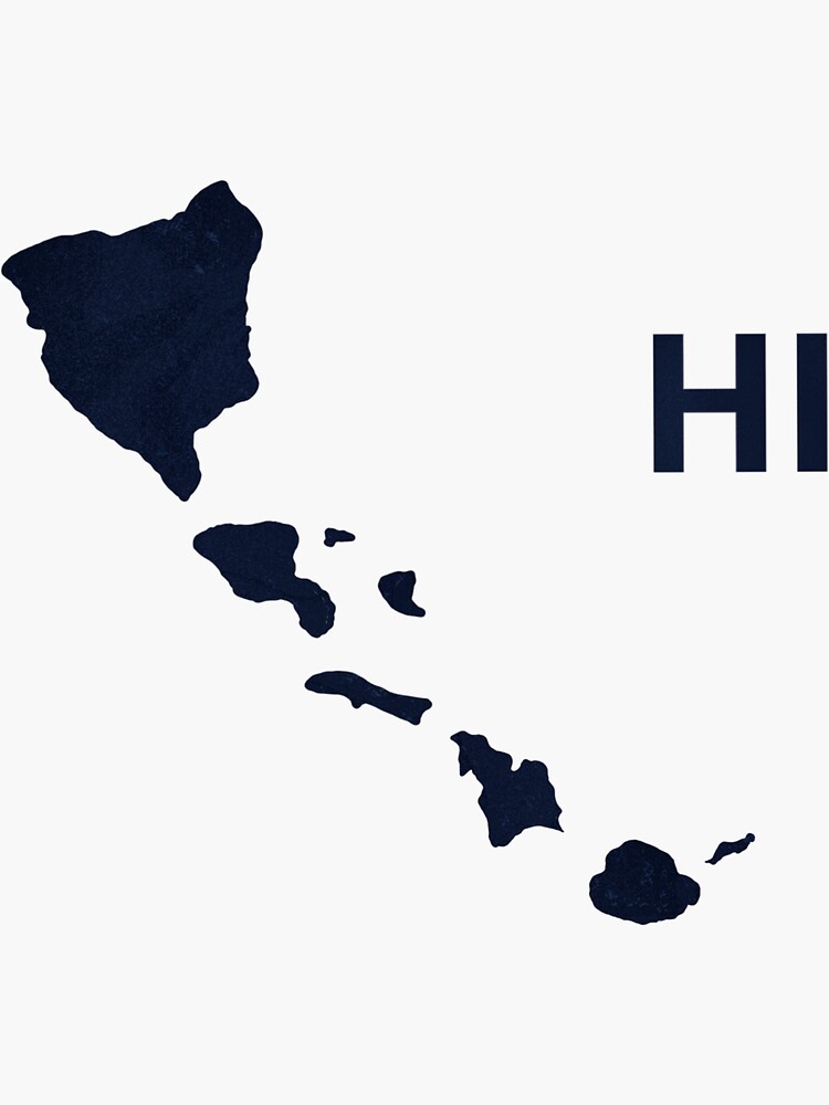 "Hawaii islands" Sticker for Sale by sadeye | Redbubble