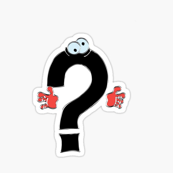 "Question mark" Sticker for Sale by StudioViArt | Redbubble