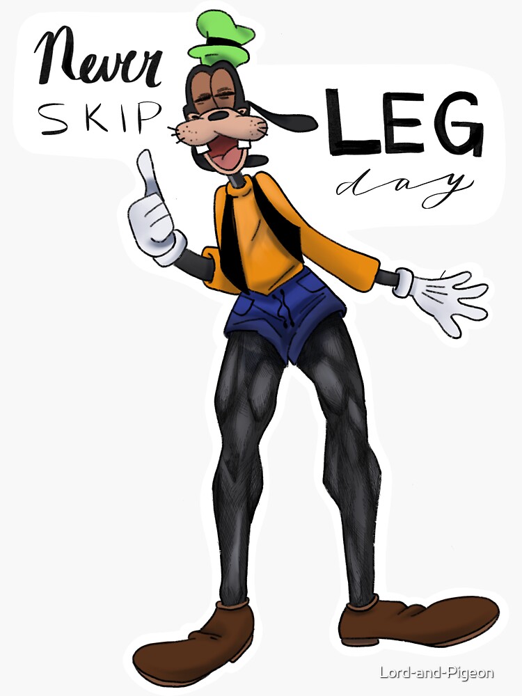 "Buff Goofy" Sticker for Sale by Lord-and-Pigeon | Redbubble