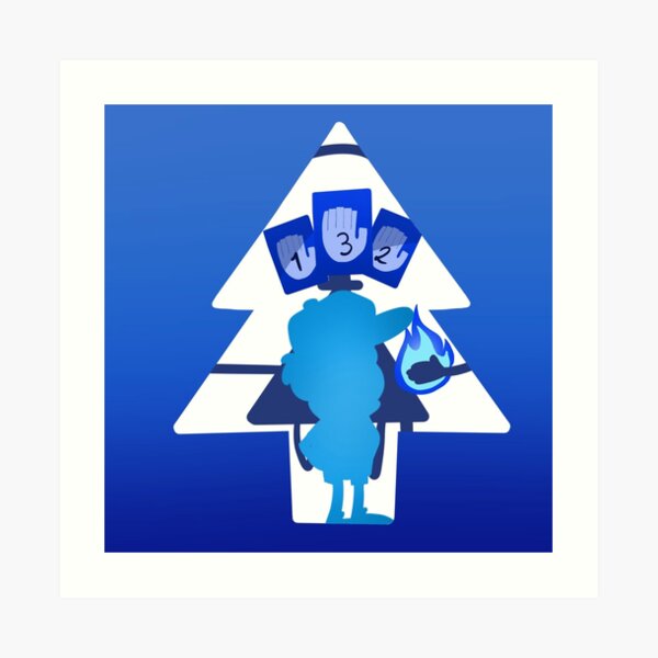 "Dipper pine tree silhouette " Art Print for Sale by AxolotlArtist32 ...