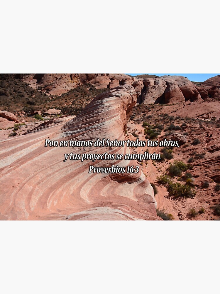 "Fire Wave Rock with Bible verse in Spanish" Poster for Sale by ...