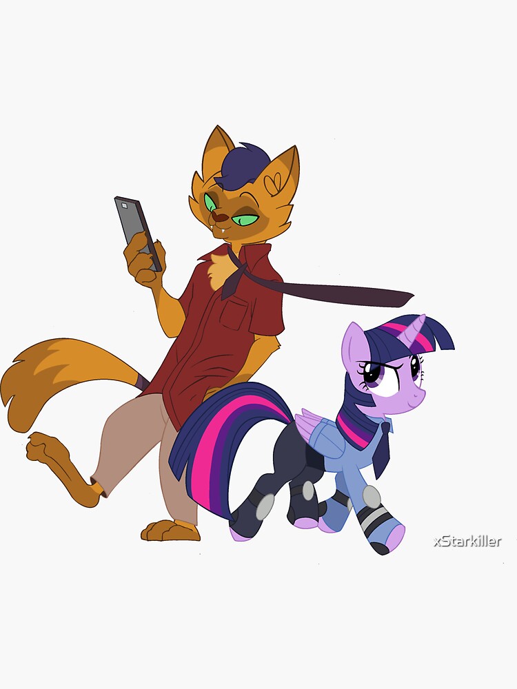 "MLP FIM - Capper / Twilight, Nick / Judy Zootopia crossover" Sticker ...